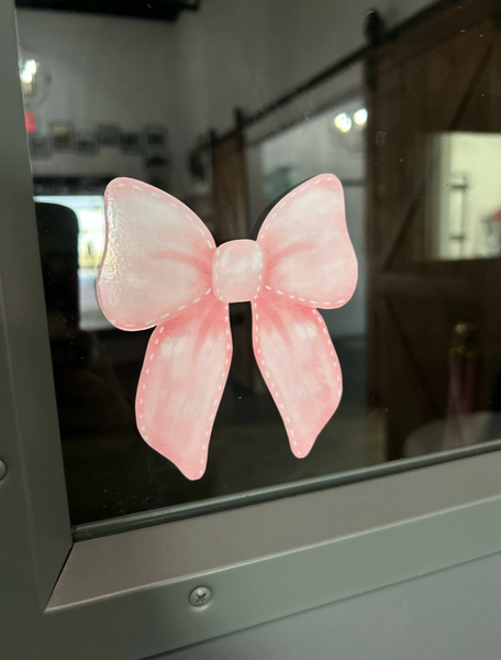 Pink Bow Window Decal – The Paisley Pearl